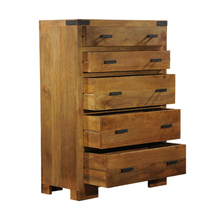Juniper Chest – Solid Wood 5-Drawer Tall Dresser | Red Bison Home