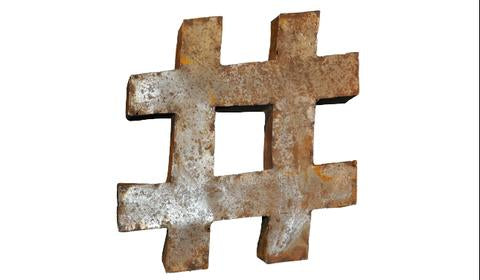 Rusted Metal Hashtag 3D Wall Art – Red Bison Home